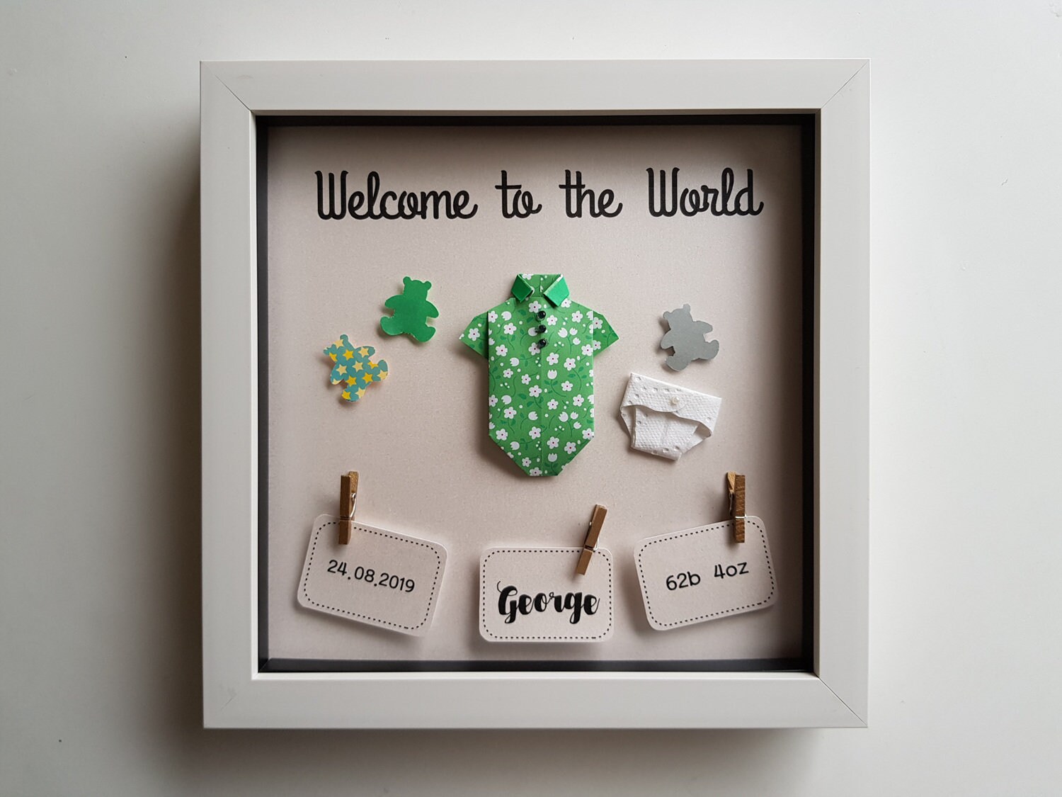 New Baby Boy Gift / Newborn Baby Frame | Etsy