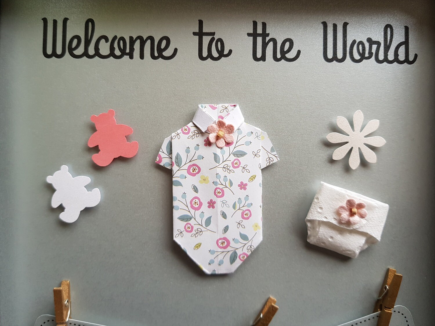 New Baby Girl gift / Newborn baby frame | Etsy