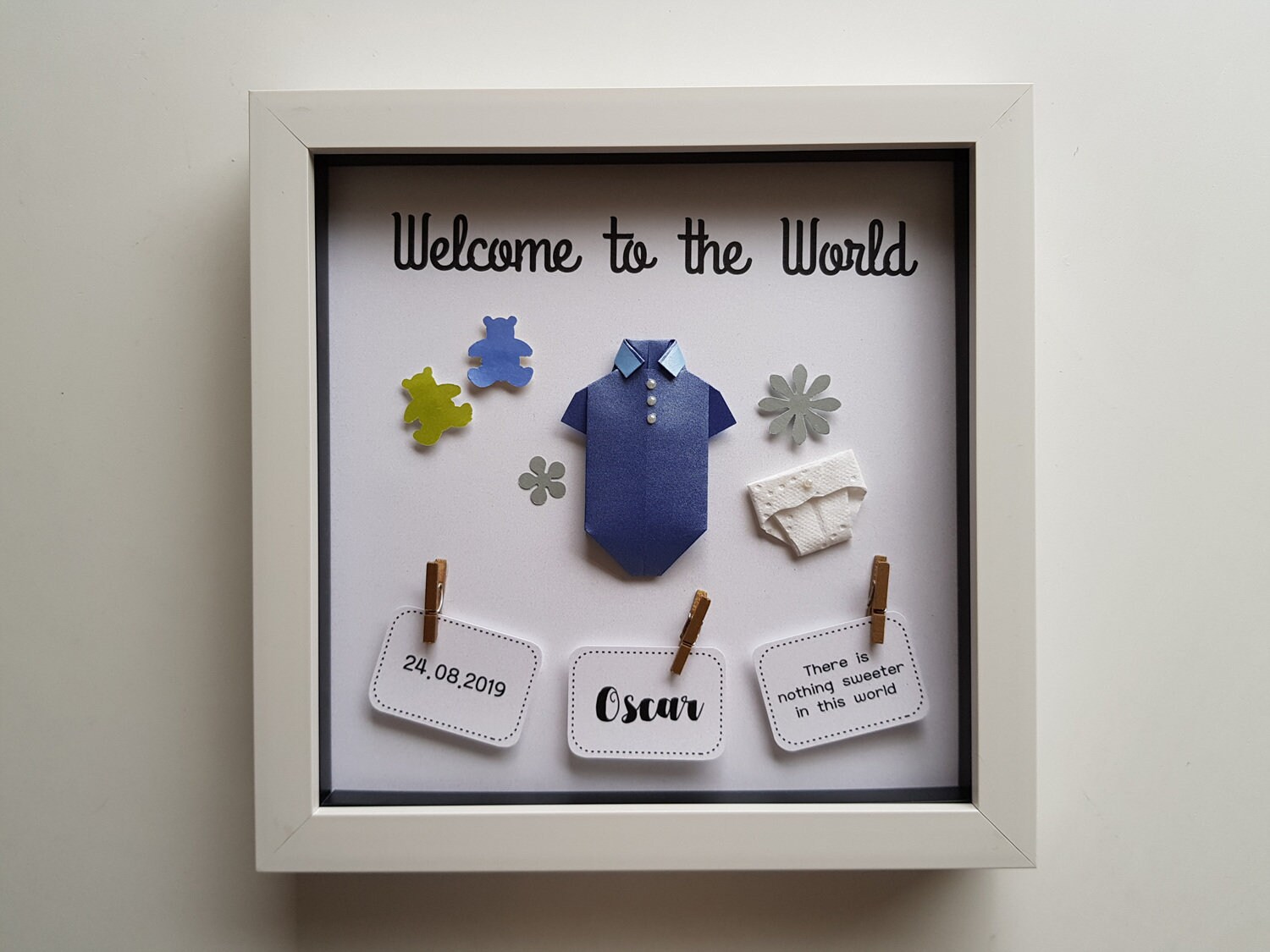 New Baby Boy Gift / Newborn Baby Frame | Etsy