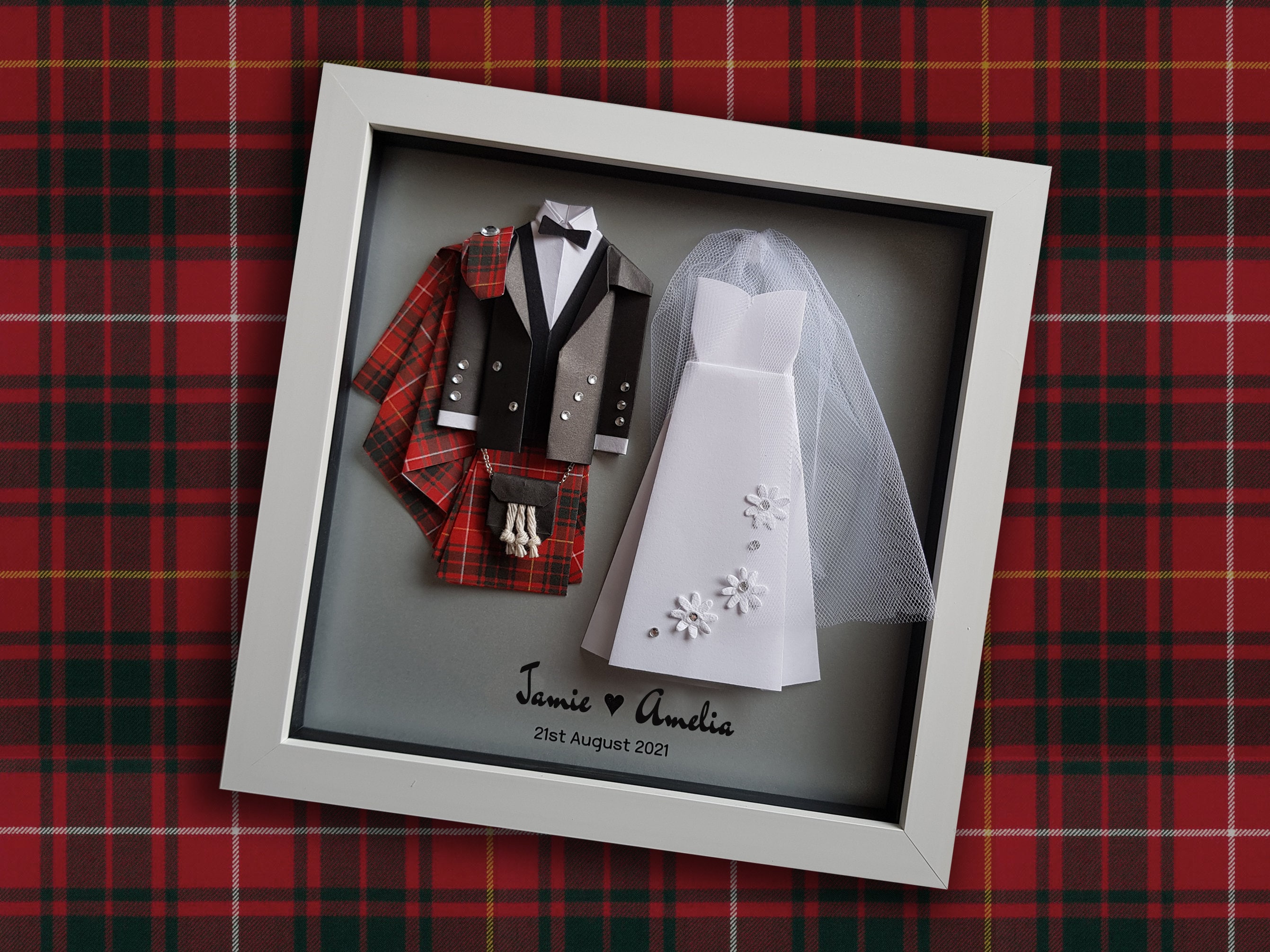 Scottish Wedding Frame / Personalised Wedding Gift - Etsy UK