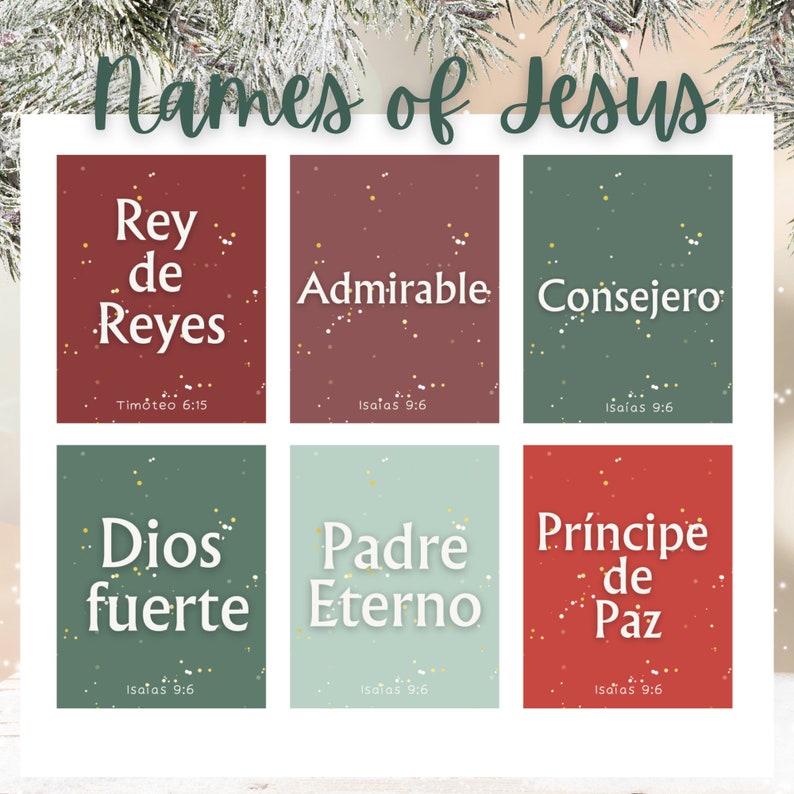 Spanish Advent Christian Flashcards, Spanish Christian Christmas ...