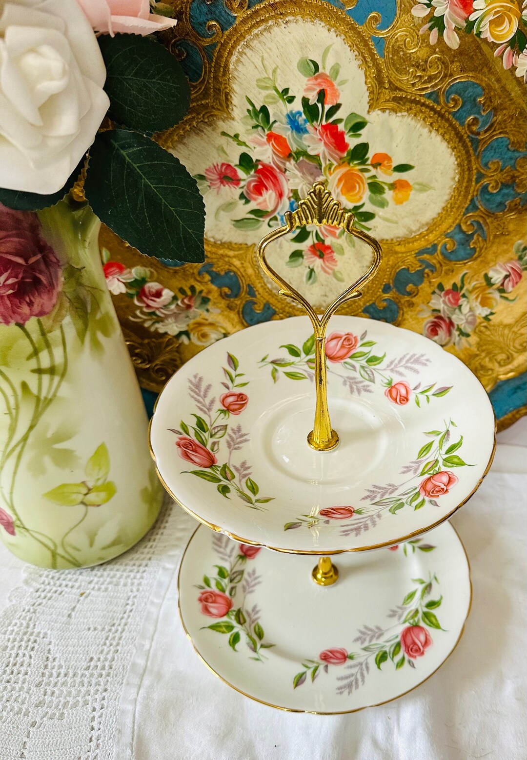 Paragon Fragrance 2 Tier Mini Cake Stand Unused Fabulous - Etsy