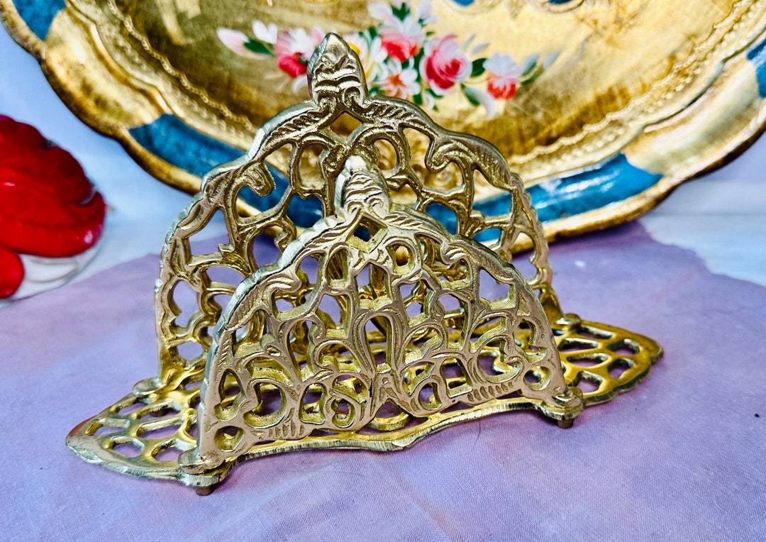 Very Pretty Shiney Brass Letter Rack - Etsy