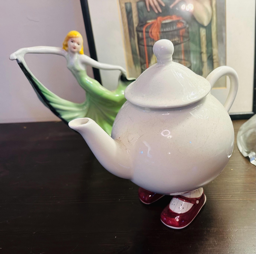 Vintage Walking Ware Figural Teapot & Lid Red Shoes - Etsy
