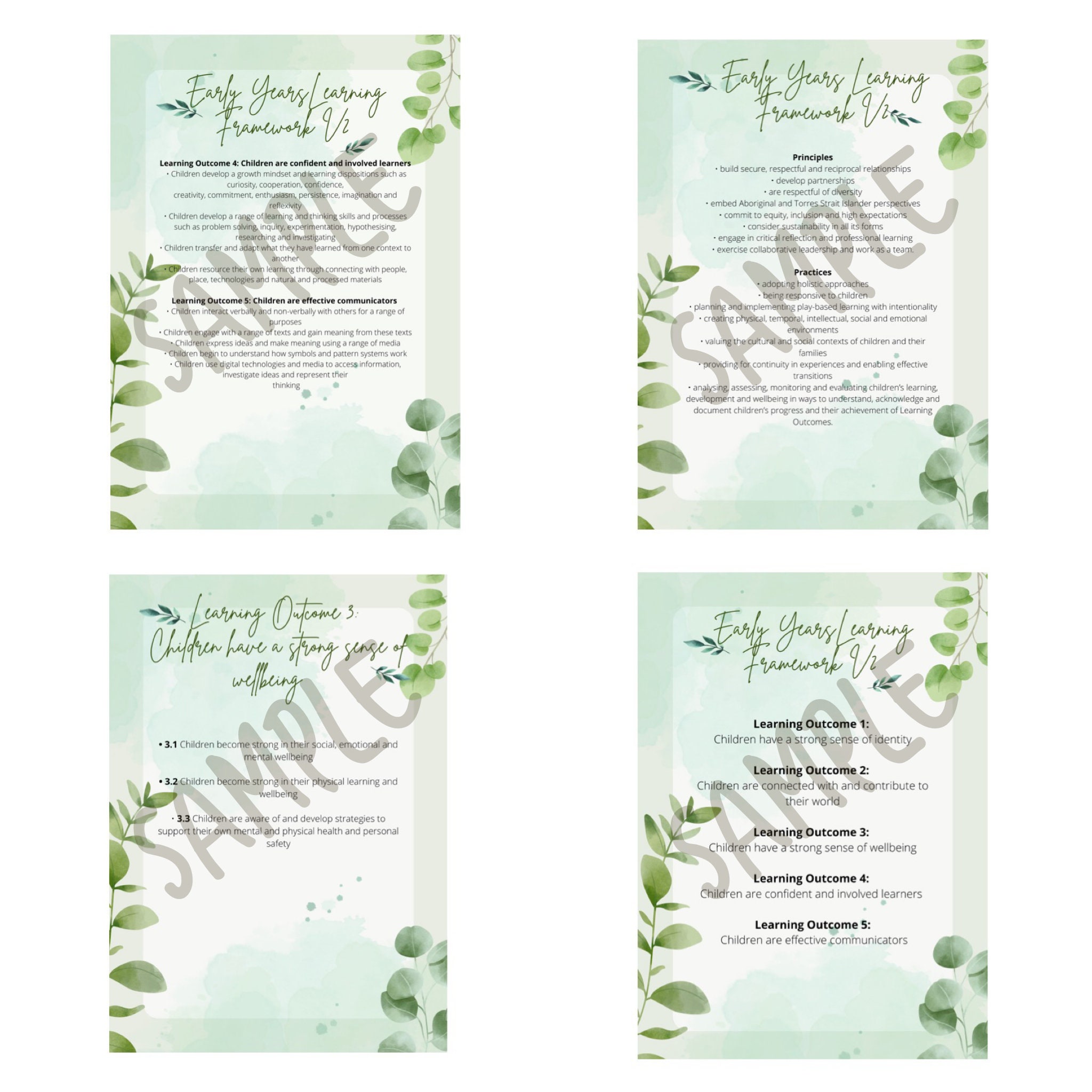 Early Years Learning Framework V2 EYLF Version 2 Digital - Etsy