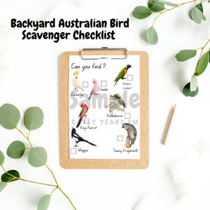 Australian Native Bird Scavenger Hunt Checklist Printable, Nature Walk ...