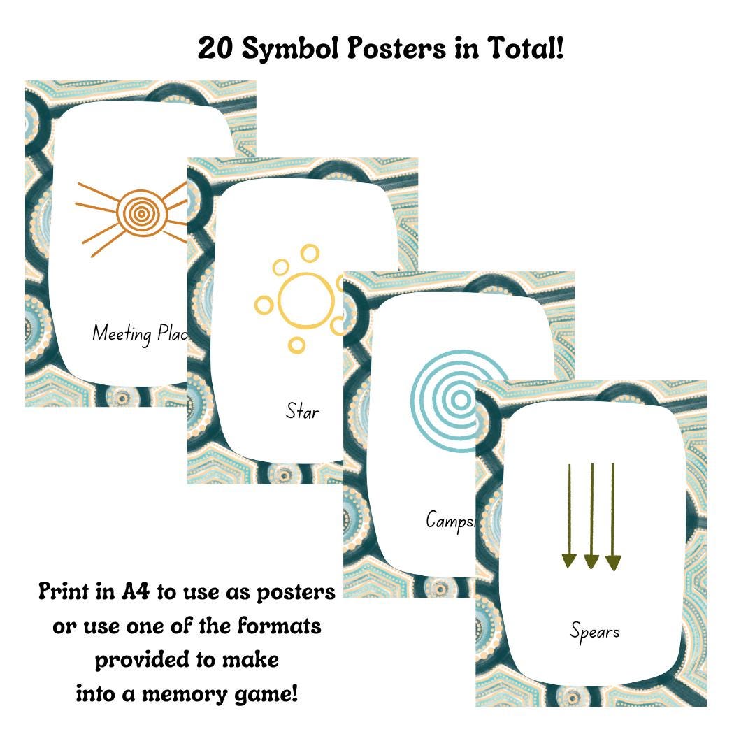 Indigenous First Nation Aboriginal Symbols L Matching Game and Bingo ...