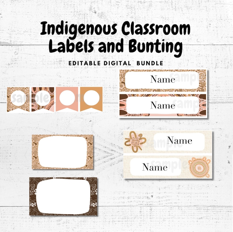 Classroom Labels Indigenous Preschool Daycare Decoration - Etsy
