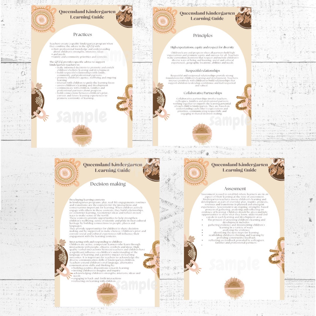 Queensland Kindergarten Learning Guide QKLG Digital Download Indigenous ...