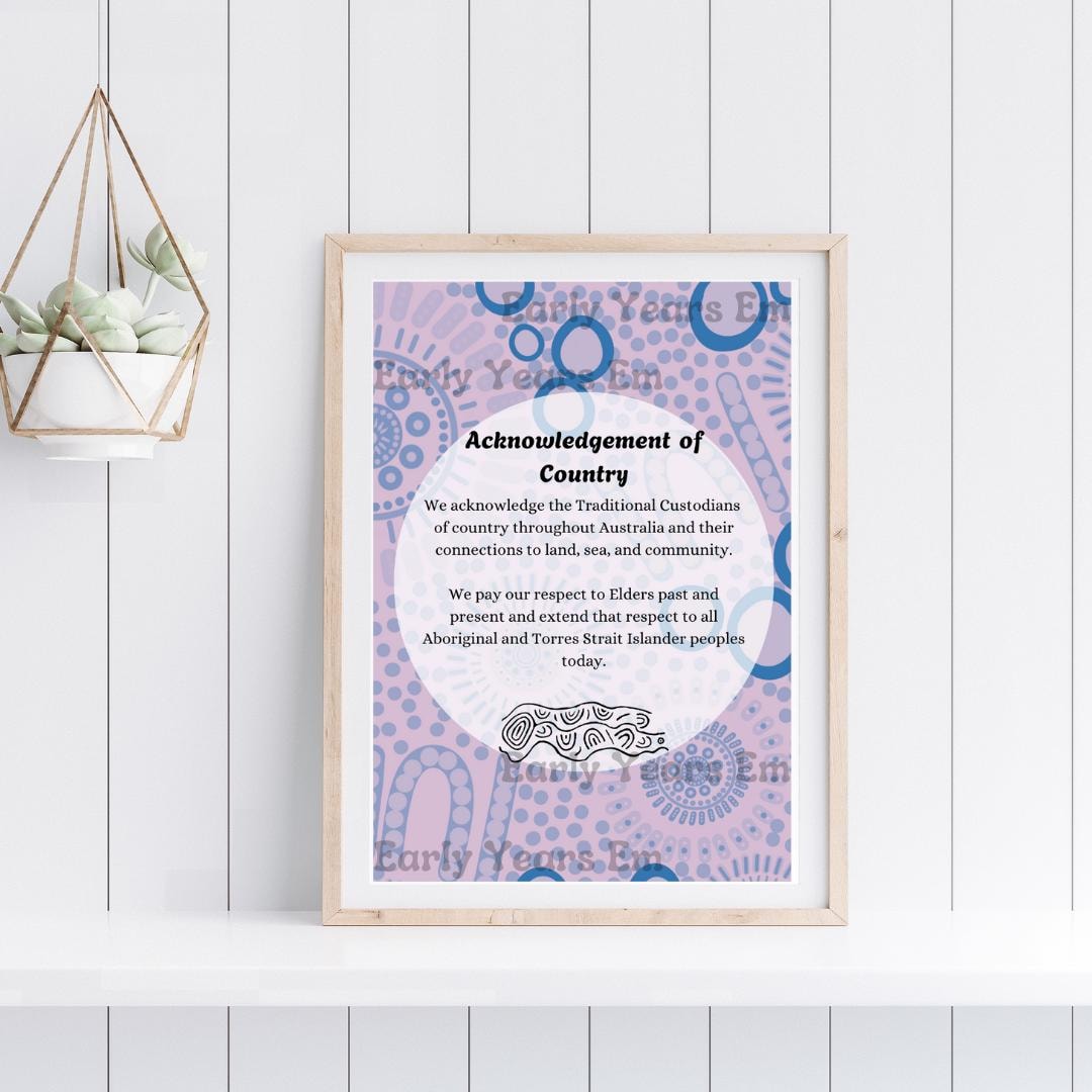 Acknowledgement of Country | Editable Canva Template & PDF | Early ...