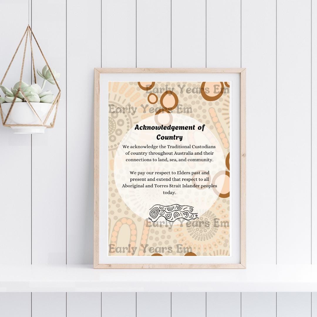 Acknowledgement of Country | Editable Canva Template & PDF | Early ...