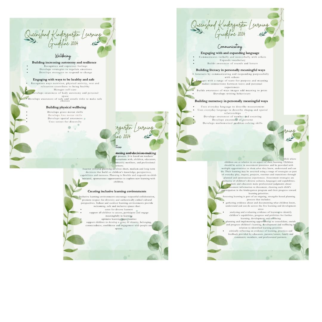 Queensland Kindergarten Learning Guideline QKLG 2024 Digital Download ...
