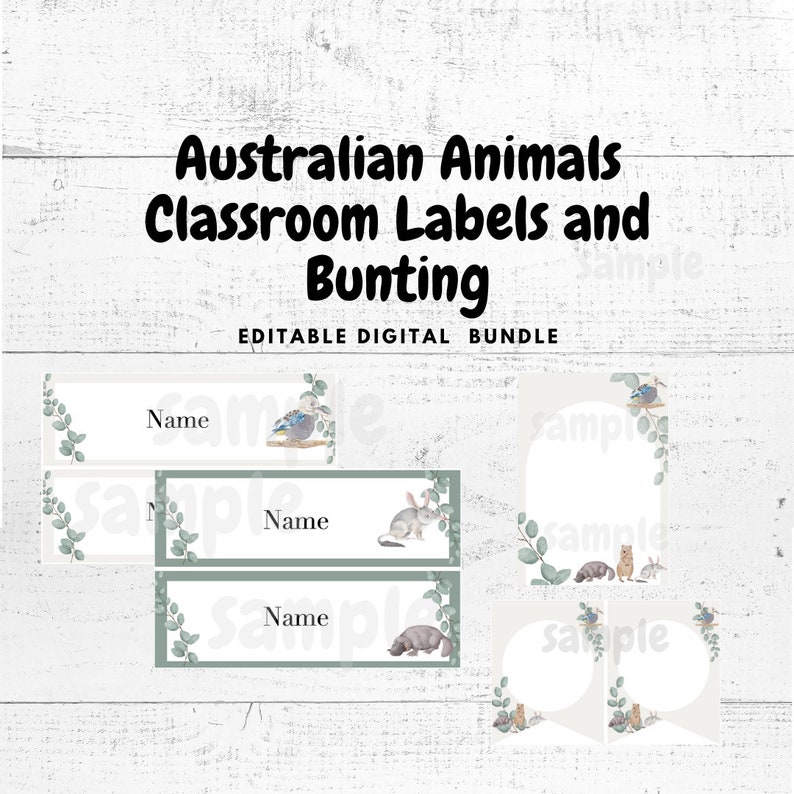 Classroom Labels Australian Animals Preschool Daycare Decoration - Etsy