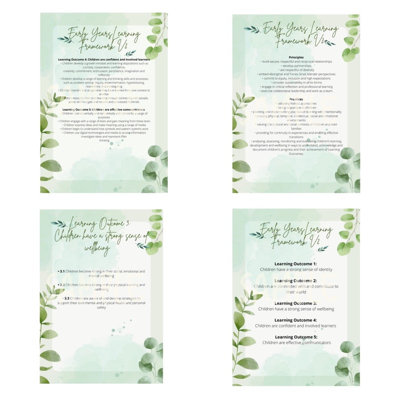 Early Years Learning Framework V2 EYLF Version 2 Digital Download Green ... Early Years Learning Framework V2 EYLF Version 2 Digital Download Green ...