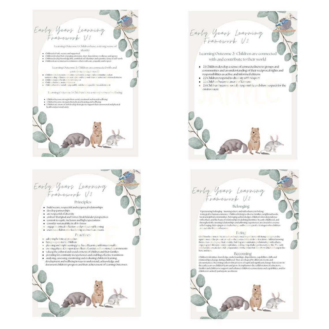 Early Years Learning Framework V2 EYLF Version 2 Digital Download ...