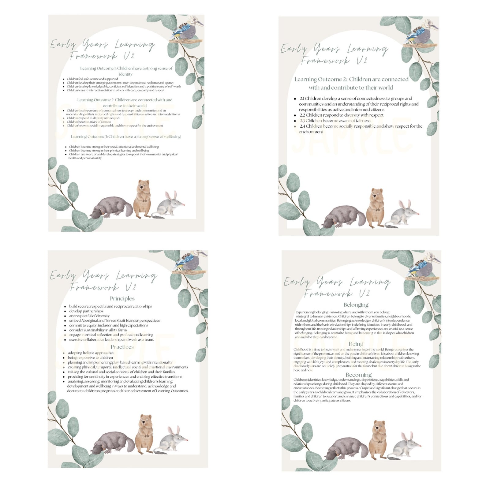 Early Years Learning Framework V2 EYLF Version 2 Digital Download ...