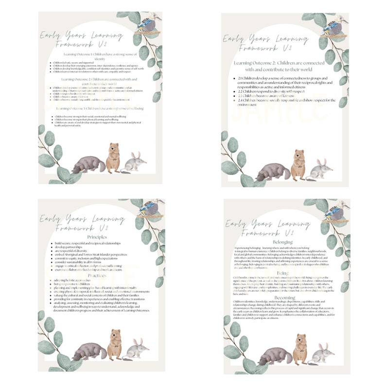 Early Years Learning Framework V2 EYLF Version 2 Digital - Etsy