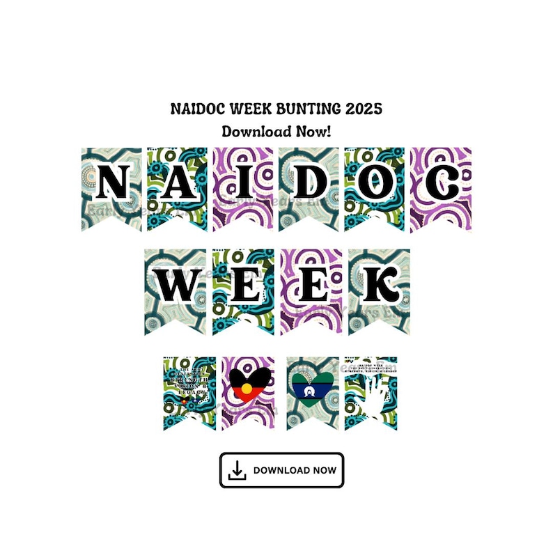 NAIDOC Week Indigenous Blue Bunting Classroom Preschool Daycare ...