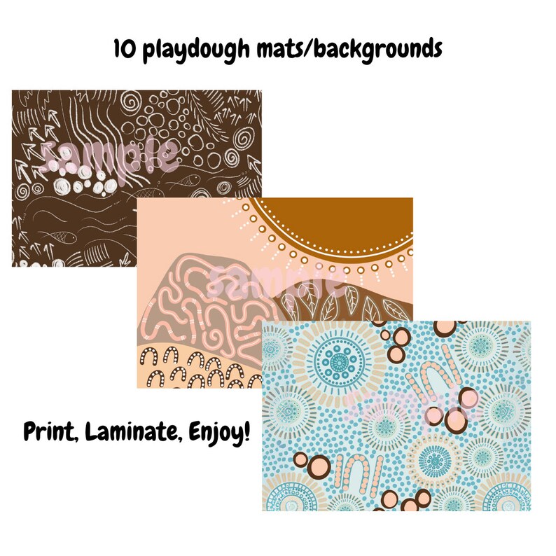 Indigenous First Nation Aboriginal Australian Dough Mats and A4 ...