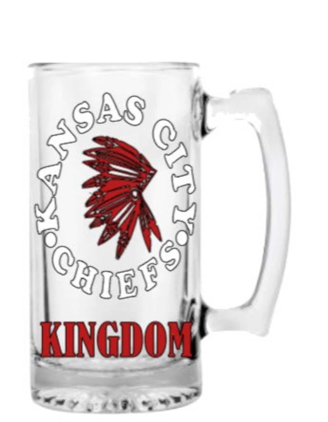 KC CHIEFS Beer Mug, Pilsner Beer Glass, Wine Glass, Drink Glass or ...