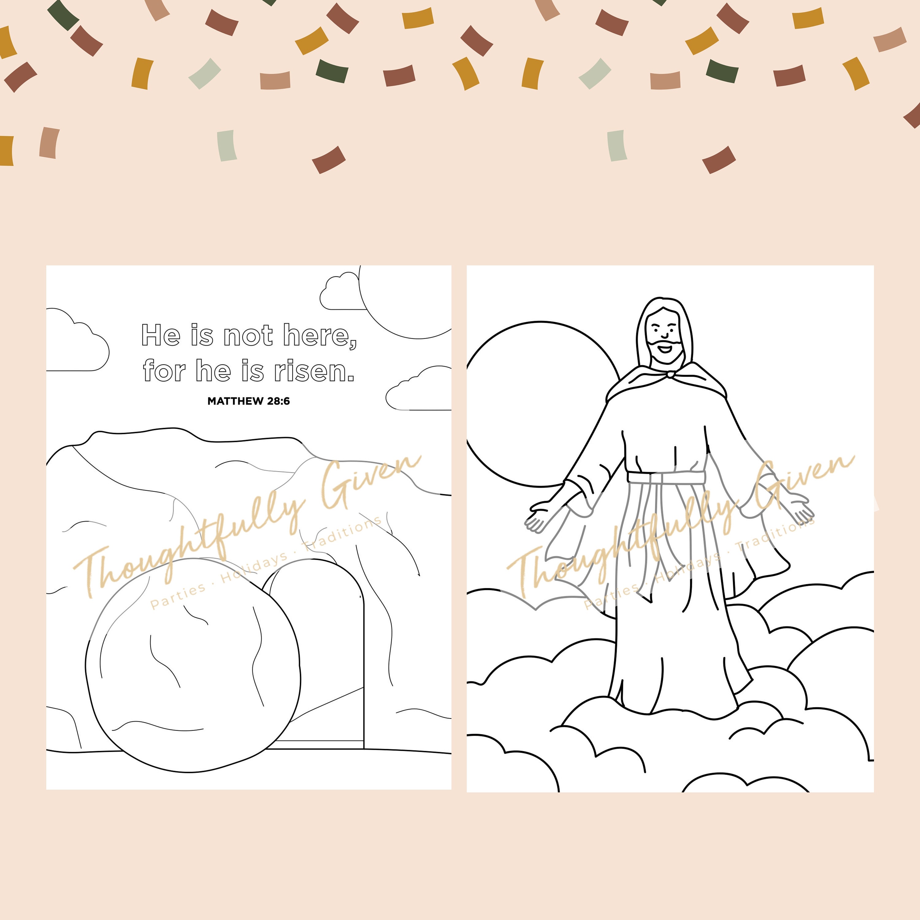 Christian Easter Activity Pack, Christian Poloring Pages, Christian ...