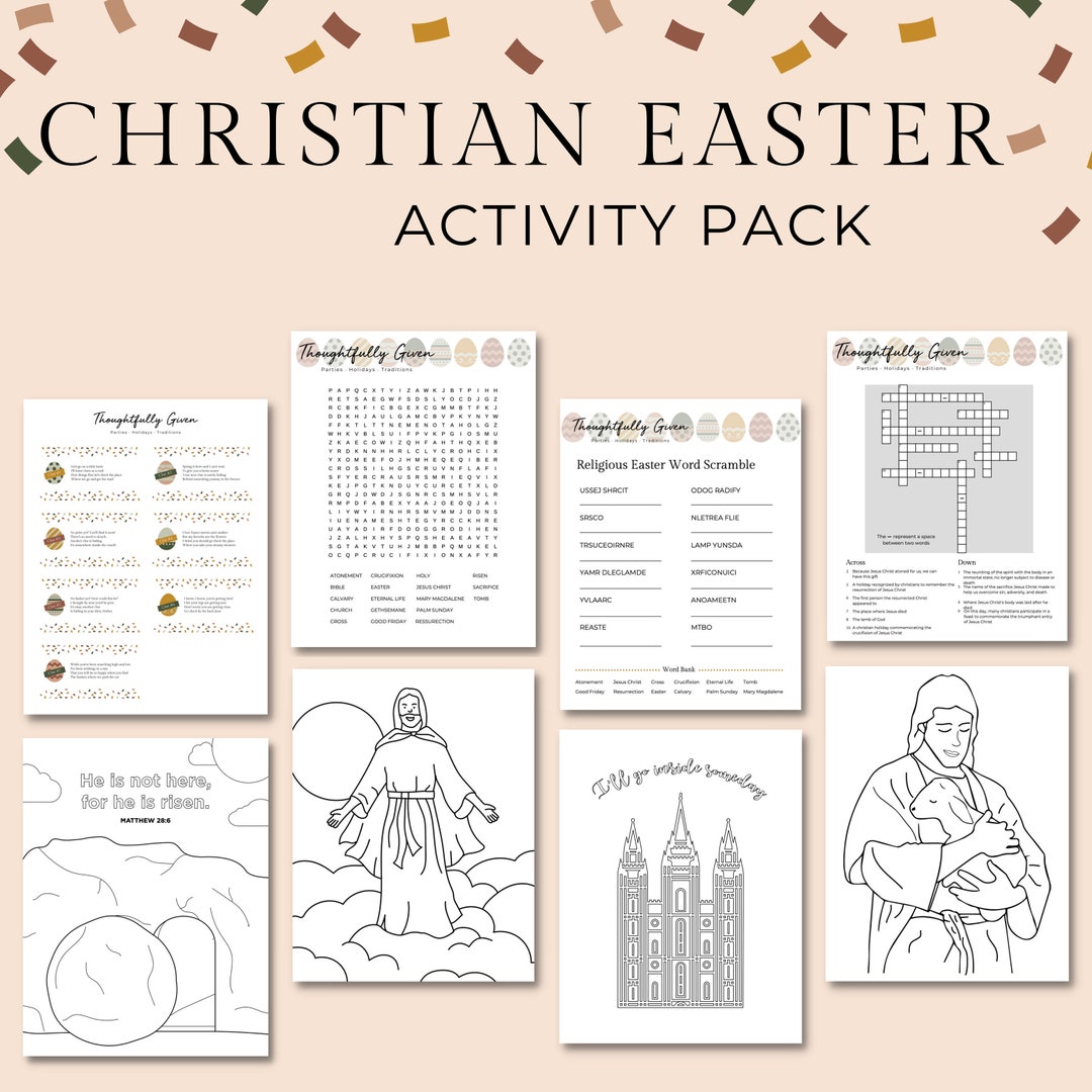 Christian Easter Activity Pack, Christian Poloring Pages, Christian ...