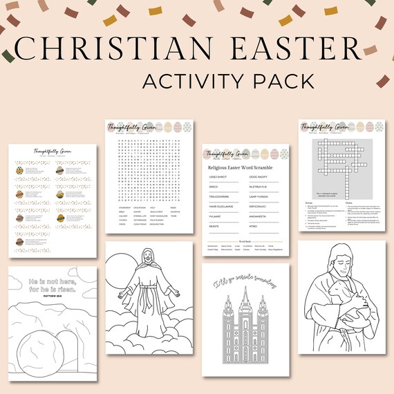 Religious Easter Activity Pages