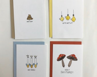 Pun Cards Miss You Bundle - Etsy
