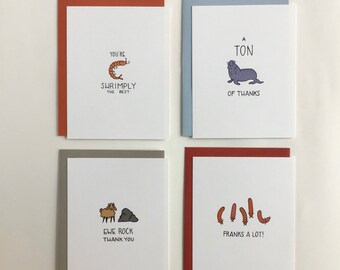 Pun Cards! Thank You Bundle - Etsy