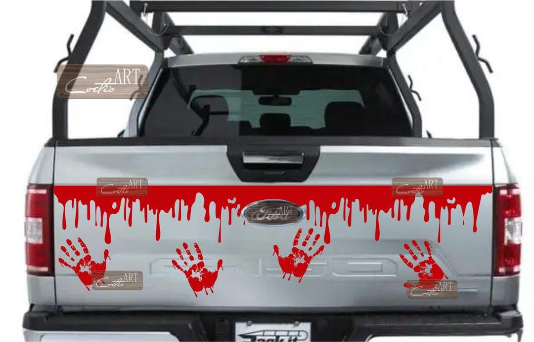 Bloody Handprint Car Decal: Halloween Horror Vinyl Stickers - Etsy