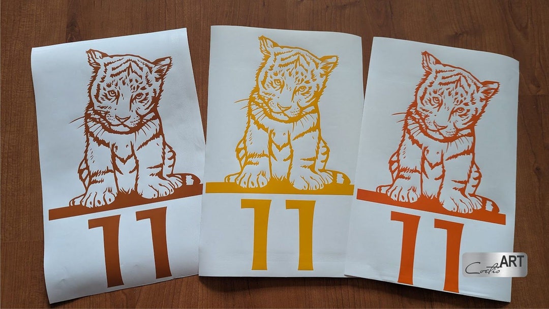 Cute Baby Tiger Small Tiger Custom Personalized Number Wheelie Bin ...