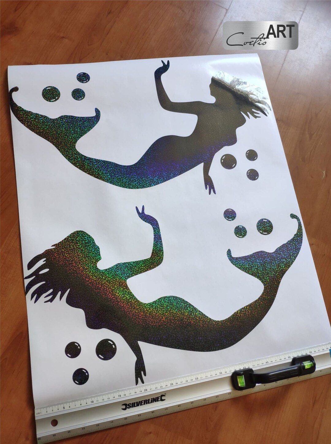 GLITTER Mermaid Siren Nymph Sticker Car Van Stickers Truck Camper ...