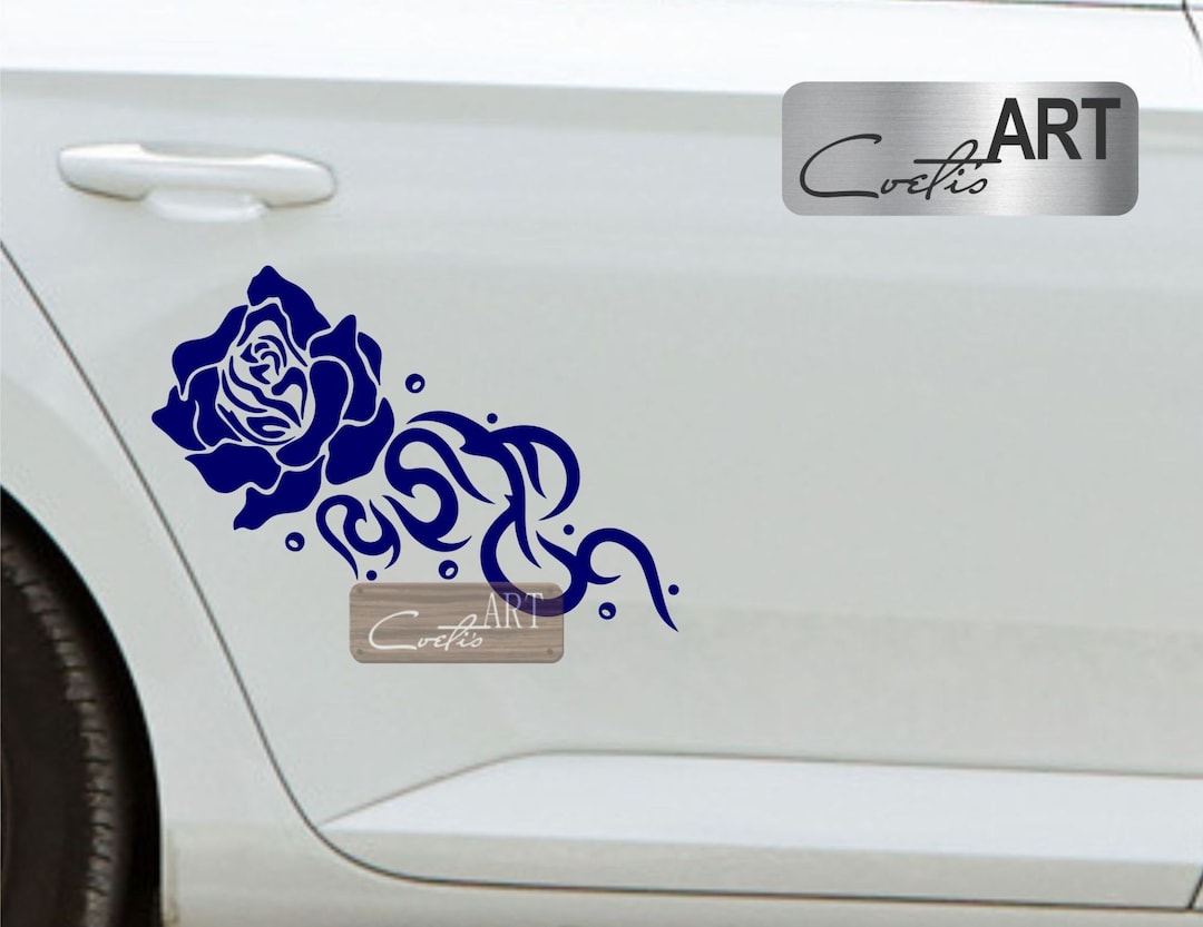 Set Rose Tattoo Flowers A Pair of Roses Car Sticker Van Stickers Decal ...