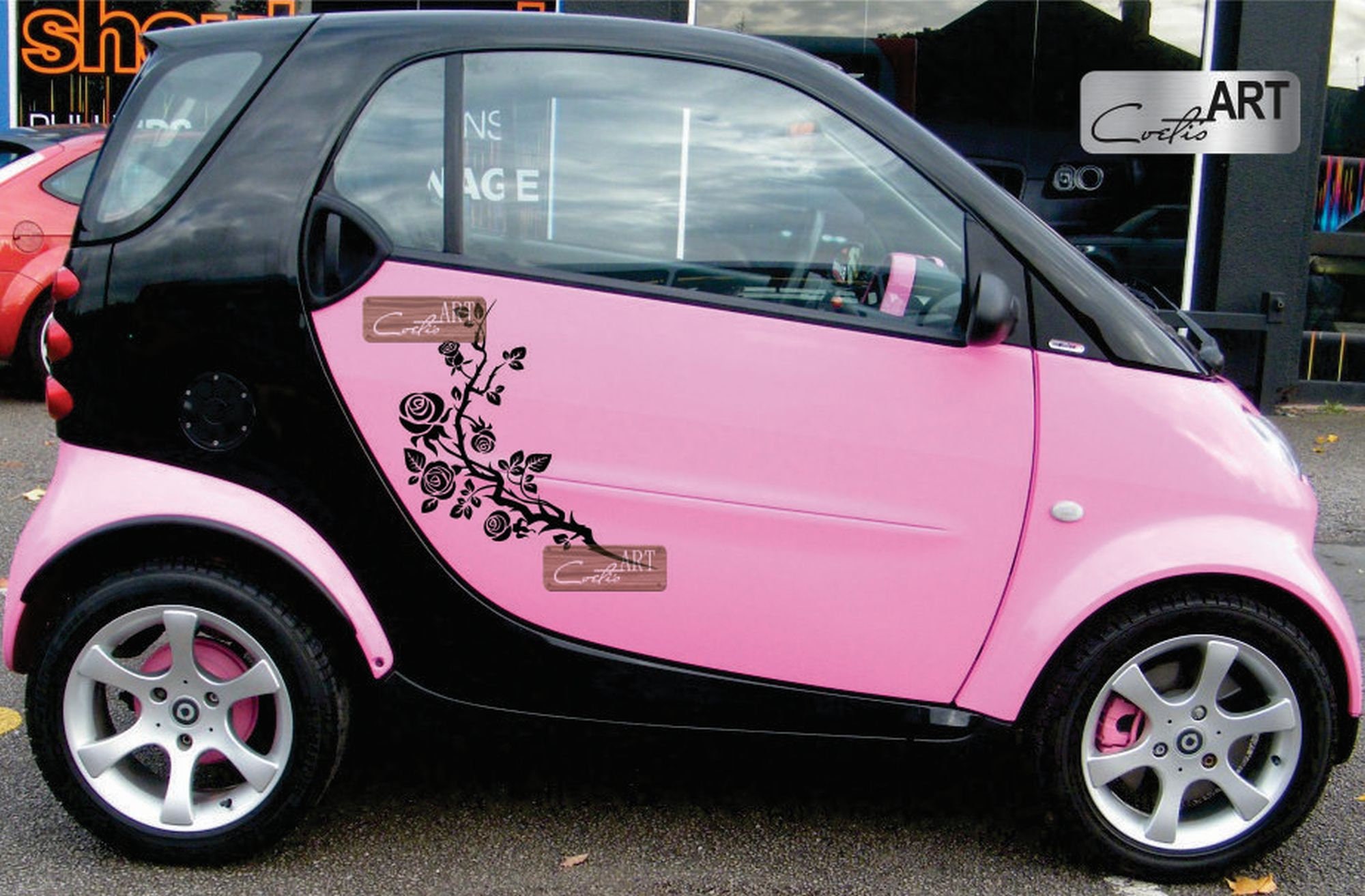 Set Beautiful Rose Roses Floral Flower Car Sticker Van - Etsy
