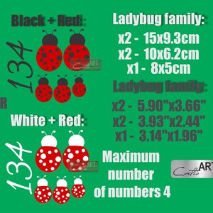 Ladybugs Family Custom Personalized Number Wheelie Bin Stickers Vinyl ...