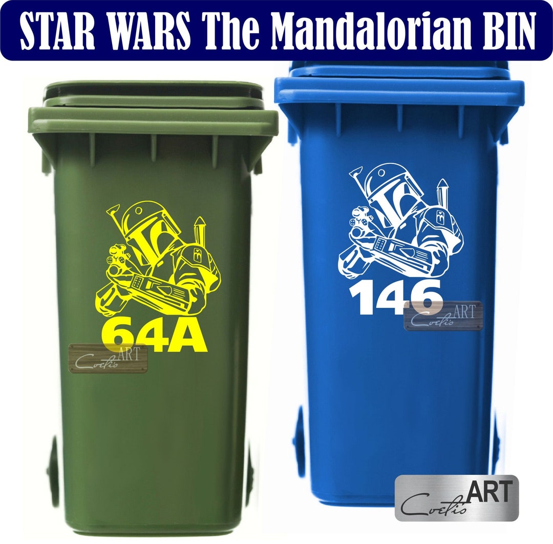 The Mandalorian Star Wars Custom Personalized Wheelie Bin Stickers ...