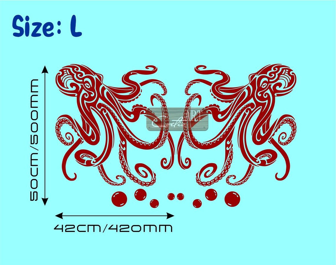 Octopus With Bubbles Sticker Car Van Stickers Truck Camper - Etsy