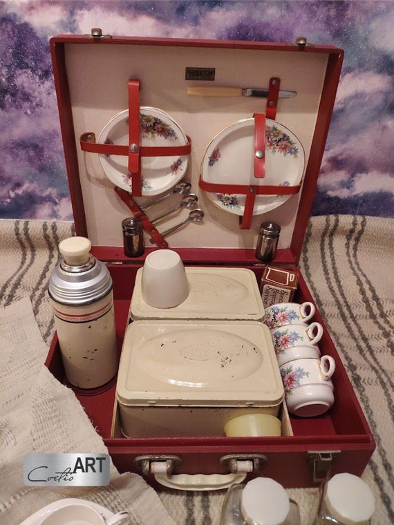 Rare Vintage 1950s Brexton Picnic Set: Retro Camping,… - Gem