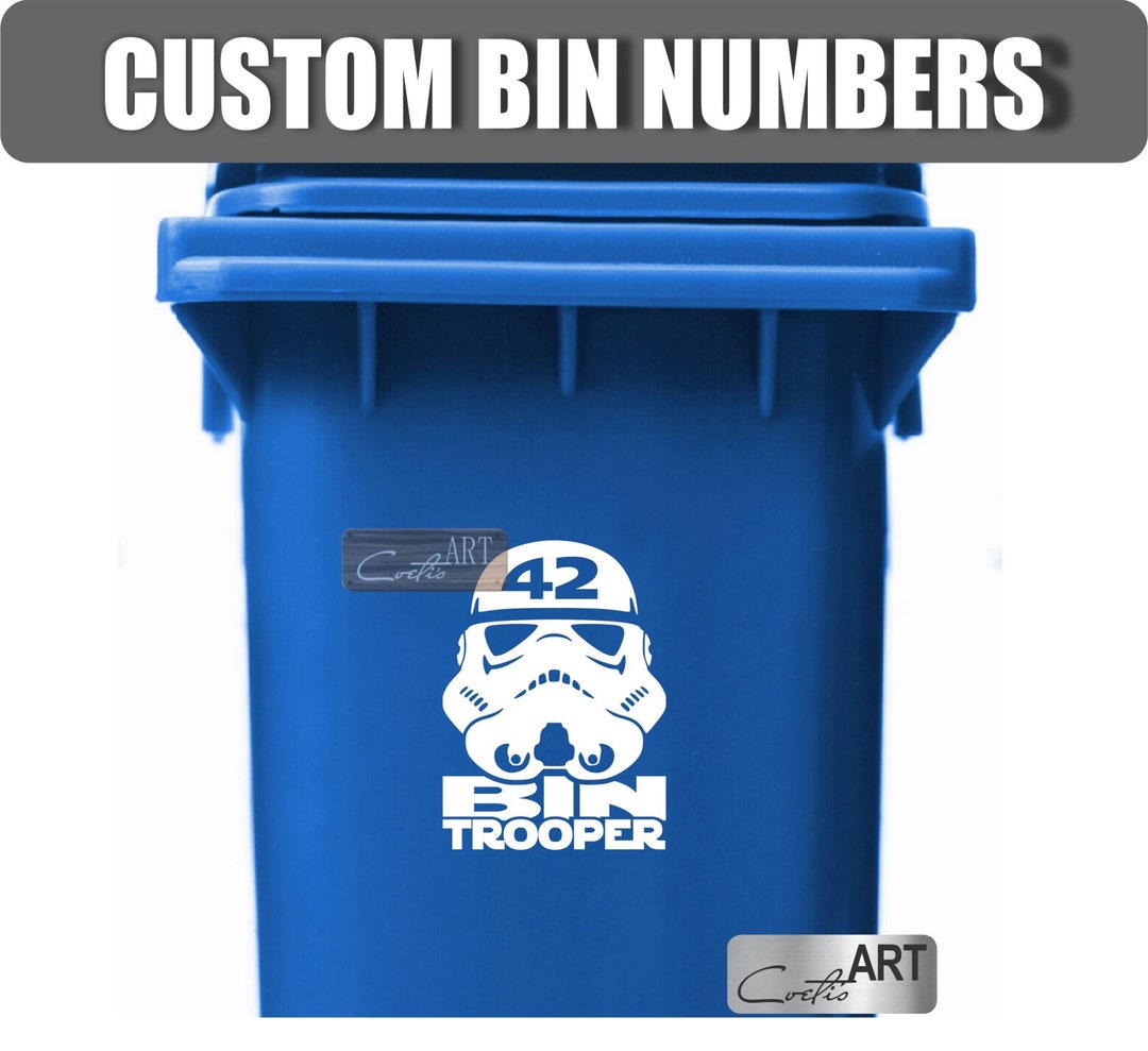 Star Wars Stormtrooper Wheelie Bin Number Decal: Custom Vinyl Sticker ...
