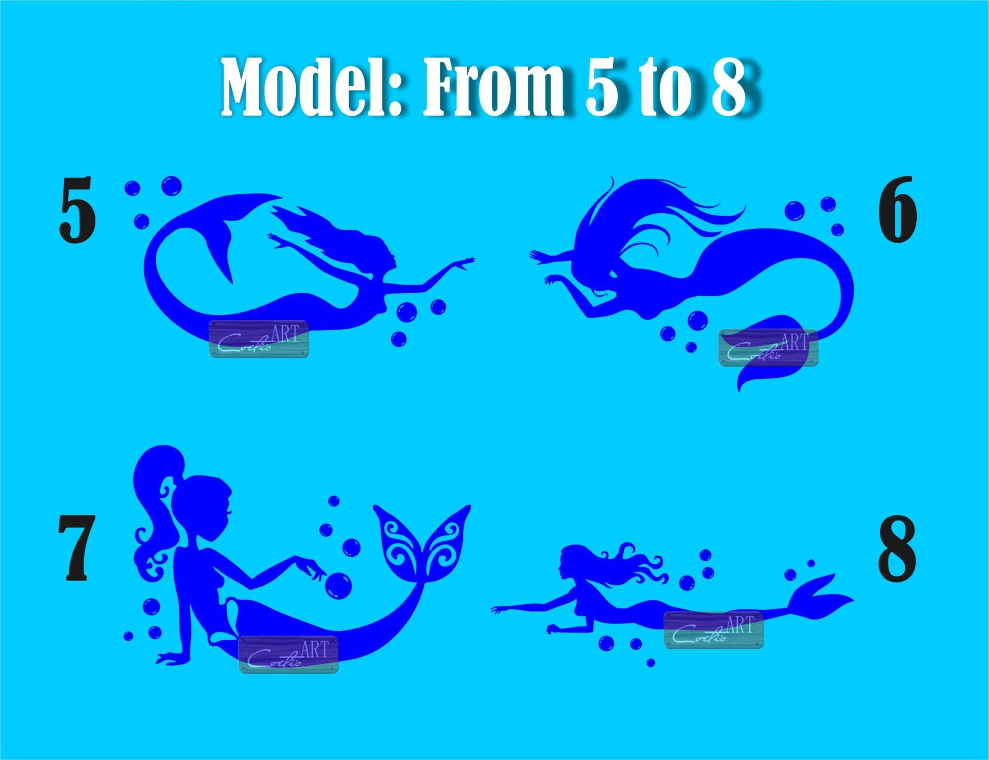 GLITTER Mermaid Siren Nymph Sticker Car Van Stickers Truck - Etsy