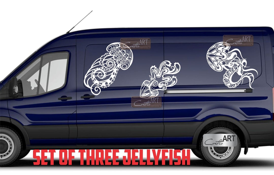 Set Jellyfish Car Decal Stickers: for Van, Truck, Camper, RV Vinyl - Etsy