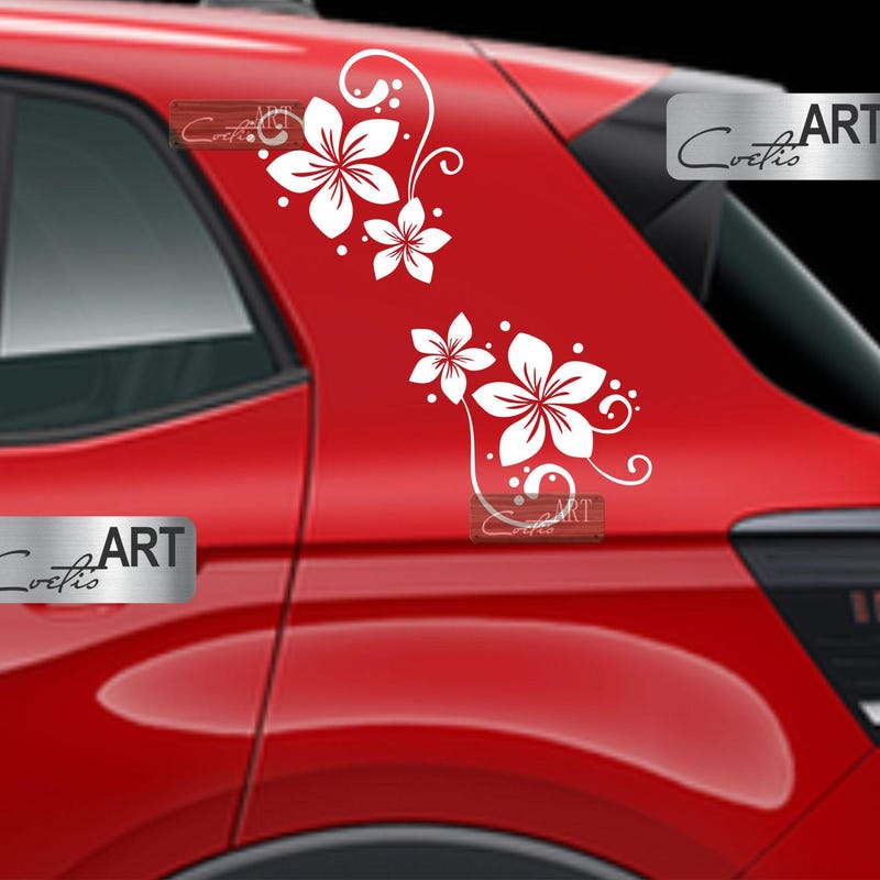 Floral Car Decals - Etsy