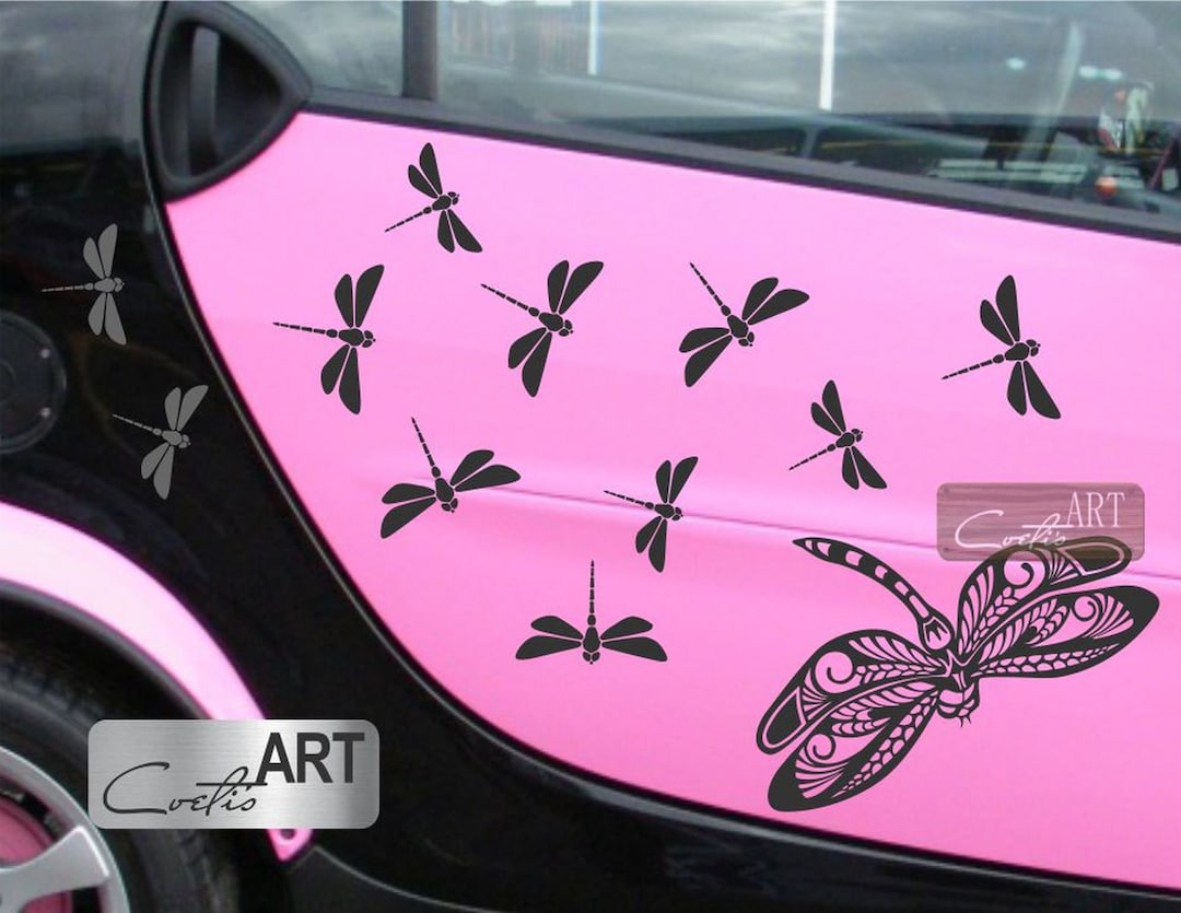 Set Dragonflies Custom Personalized Car Van Camper Caravan Vinyl ...