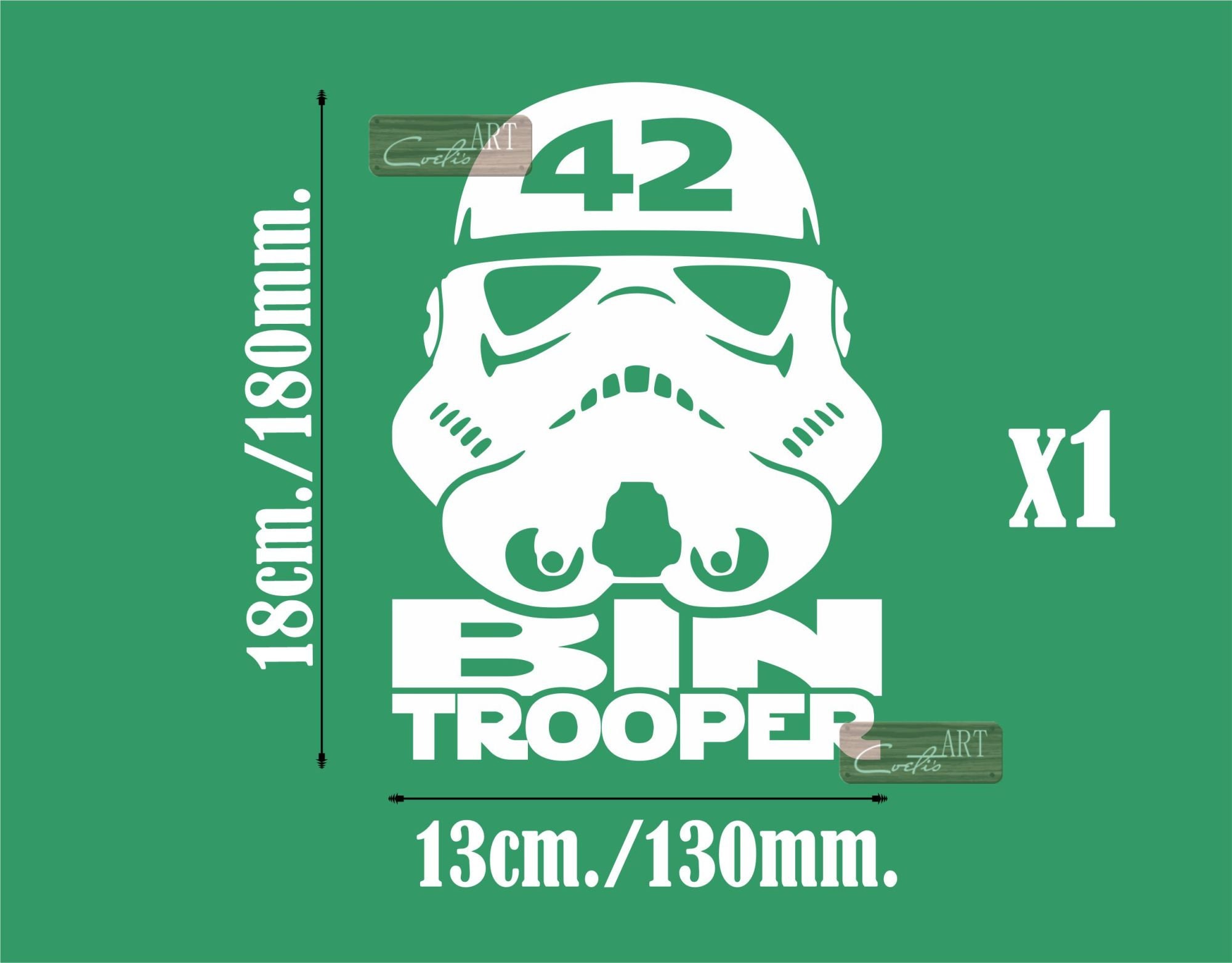 Star Wars Stormtrooper Wheelie Bin Number Decal: Custom Vinyl Sticker ...