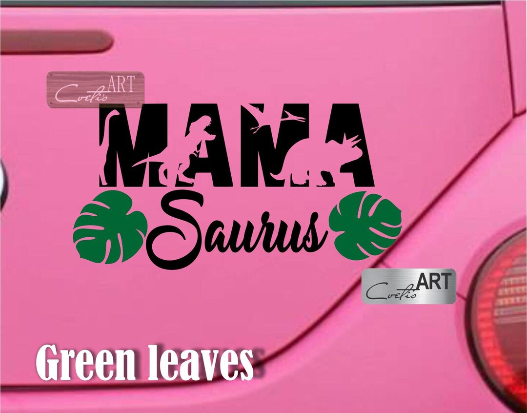 Custom MAMA Saurus Car Sticker Van Kemper Caravan Decal Vinyl Campervan ...