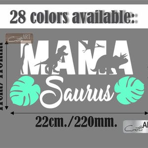 Custom MAMA Saurus Car Sticker Van Kemper Caravan Decal Vinyl Campervan ...