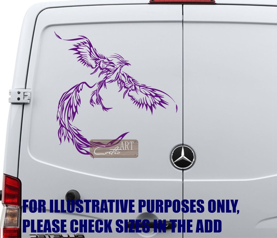 Phoenix Bird Car Decal Immortal Bird, Phoenix Window Decal, Wall Decal ...