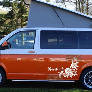 Custom Roses Car Decal: Vinyl Florist Van, Jeep, Motorhome Sticker ...