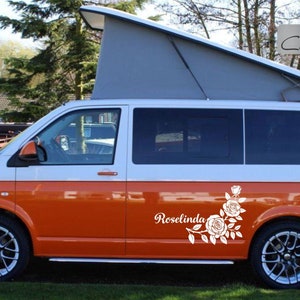 Custom Large Roses Flowers Car Sticker Van Camper Caravan | Etsy