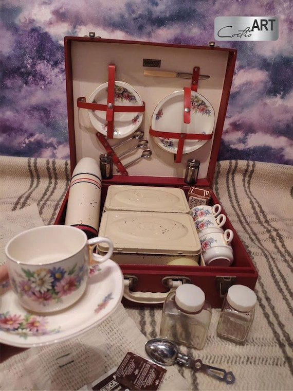 Rare Vintage 1950s Brexton Picnic Set: Retro Camping,… - Gem